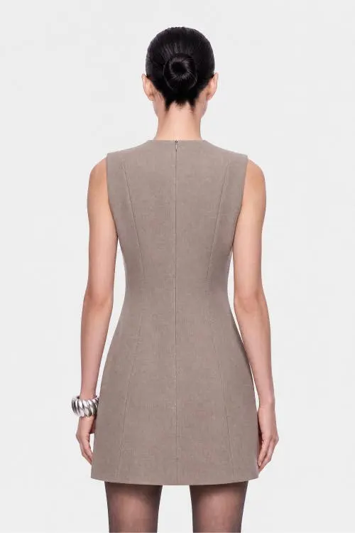 NOCTURNE Asymmetric Clasp Mini Dress