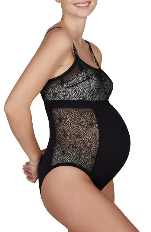 CACHE COEUR Dahlia Pregnancy And Nursing Bodysuit - Black