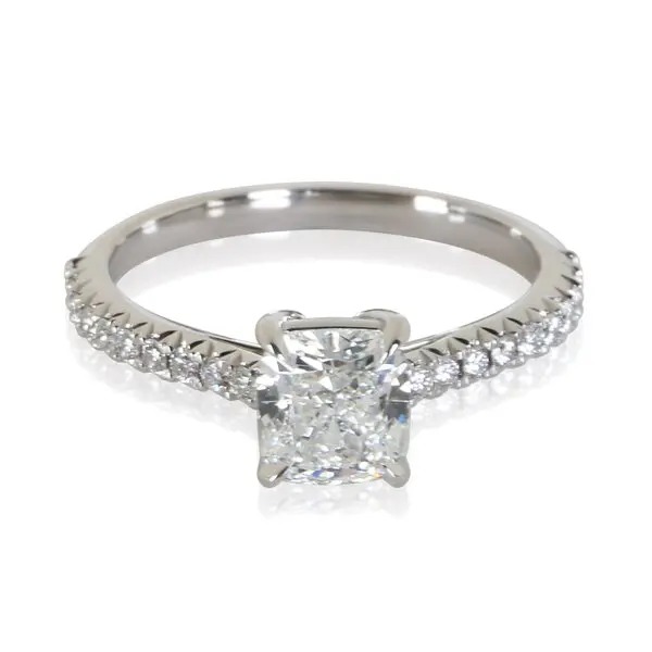 Tiffany & Co. 1.01 Ct Cushion Modified Diamond Novo Engagement Ring - Platinum