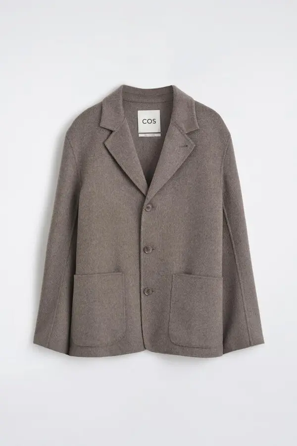 Cos Double-faced Pure Cashmere Blazer - Beige