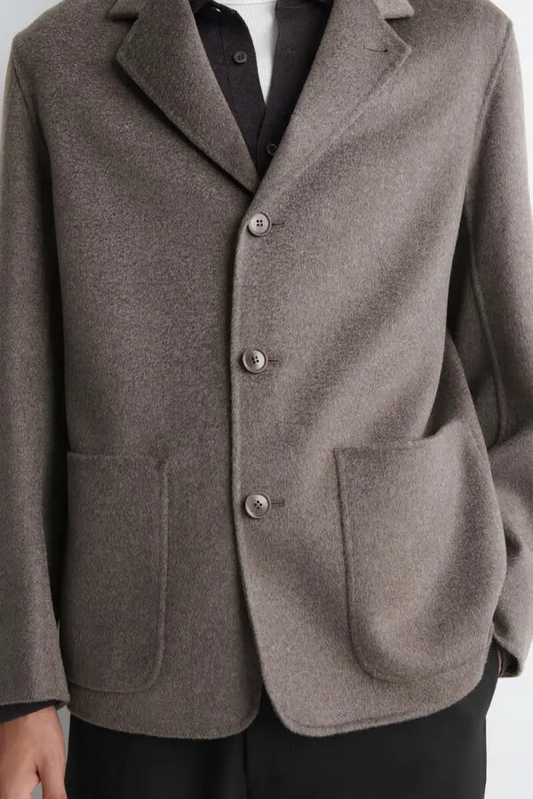 Cos Double-faced Pure Cashmere Blazer - Beige