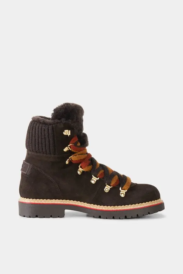 Bogner Andermatt Lace-up Boots With Spikes - Dark Brown