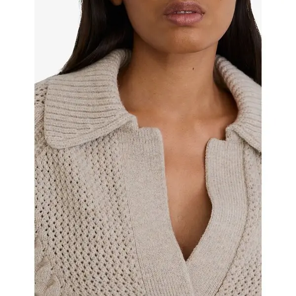 REISS Cable-knit Wool Jumper