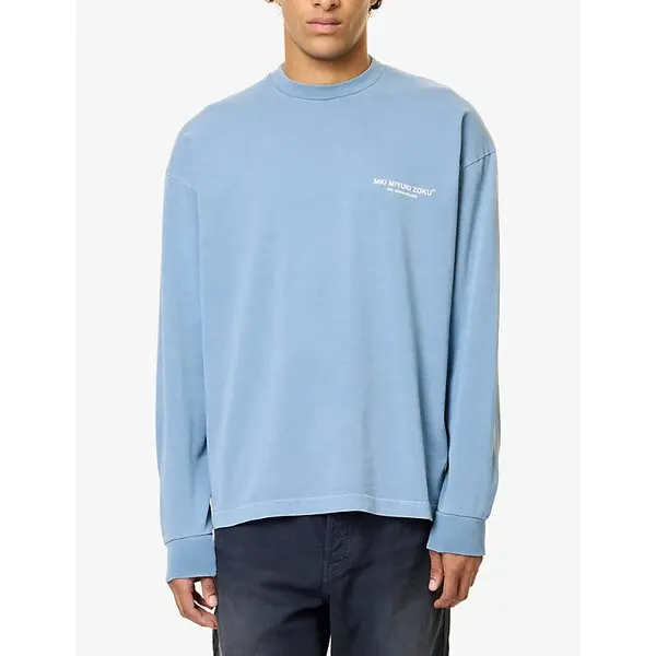 MKI MIYUKI ZOKU Design Studio Long-sleeve Cotton T-shirt