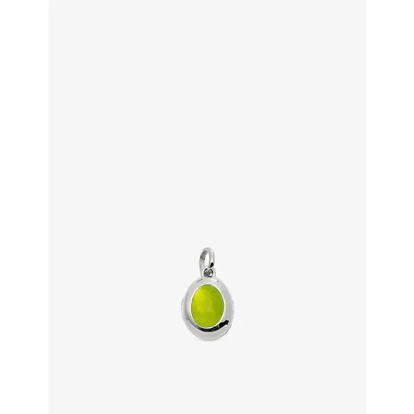 Monica Vinader August Birthstone Sterling And Peridot Quartz Locket