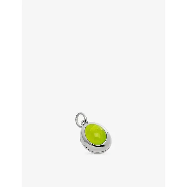 Monica Vinader August Birthstone Sterling And Peridot Quartz Locket