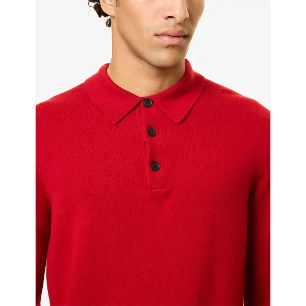 Sunspel Knitted Cashmere Polo Jumper