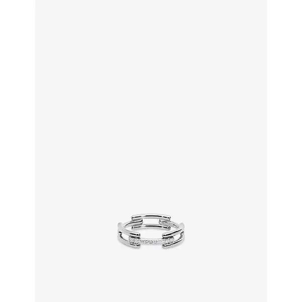 Monica Vinader Mv Signature™ Link Sterling And Lab-grown Diamond Ring