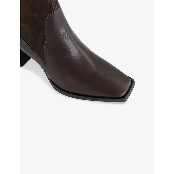 VAGABOND SHOEMAKERS Hedda Heeled Suede And Leather Ankle Boots