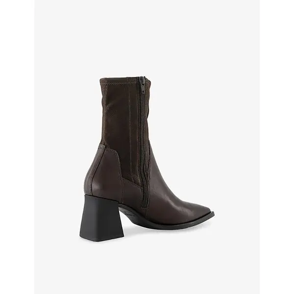 VAGABOND SHOEMAKERS Hedda Heeled Suede And Leather Ankle Boots