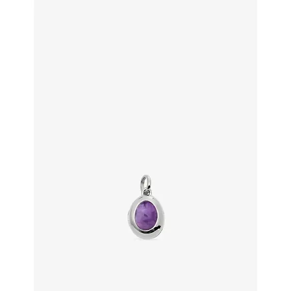 Monica Vinader February Birthstone Sterling And Amethyst Locket