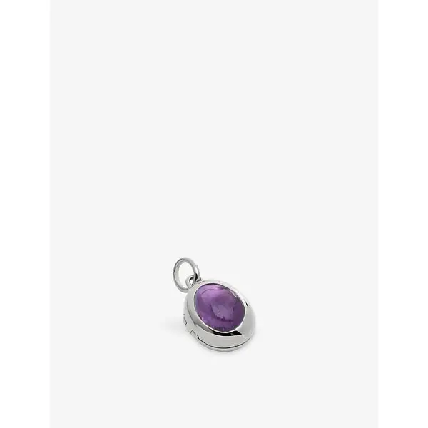 Monica Vinader February Birthstone Sterling And Amethyst Locket