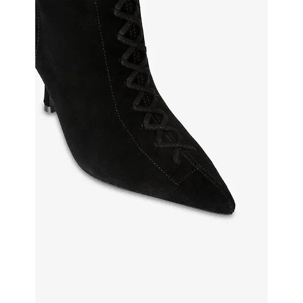 Carvela Leoni Lace-up Suede Heeled Ankle Boots