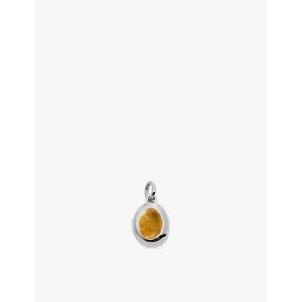 Monica Vinader November Birthstone Sterling And Citrine Locket