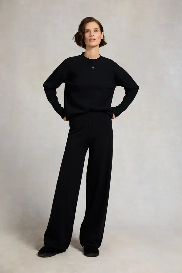 Holland Cooper Maria Knitted Wide Leg Pant 's
