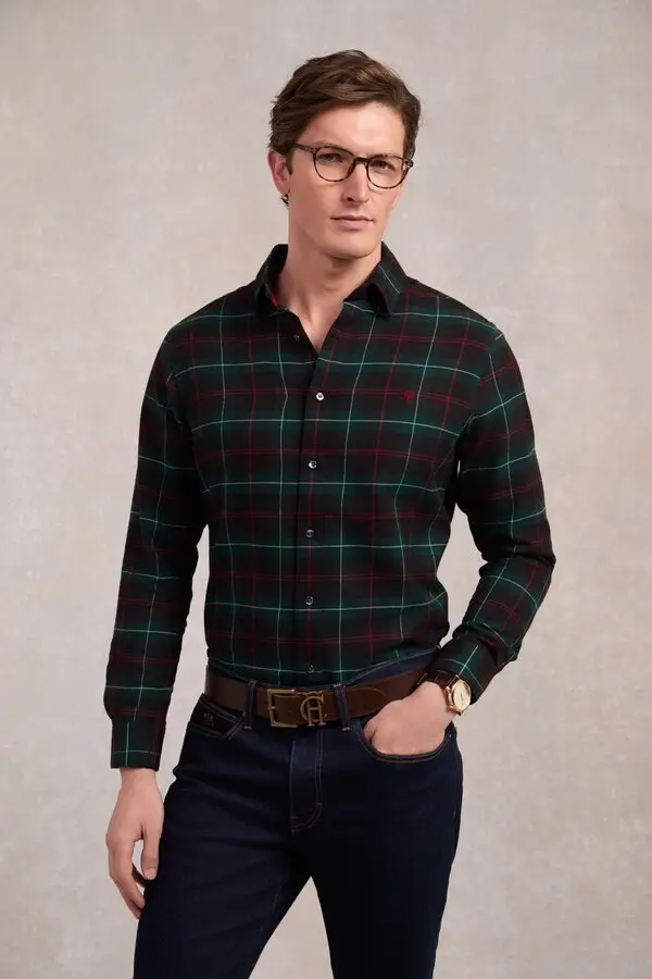 Holland Cooper S Classic Fit Brushed Cotton Shirt 's - Emerald