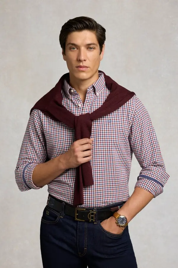 Holland Cooper S Classic Fit Brushed Cotton Shirt Portland Check 's