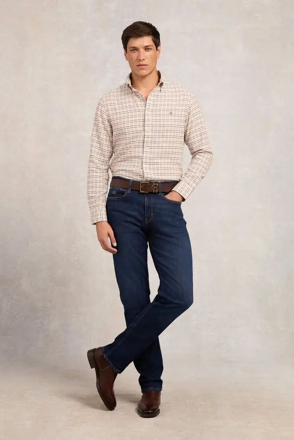 Holland Cooper S Classic Fit Brushed Cotton Shirt Cheltenham Check 's
