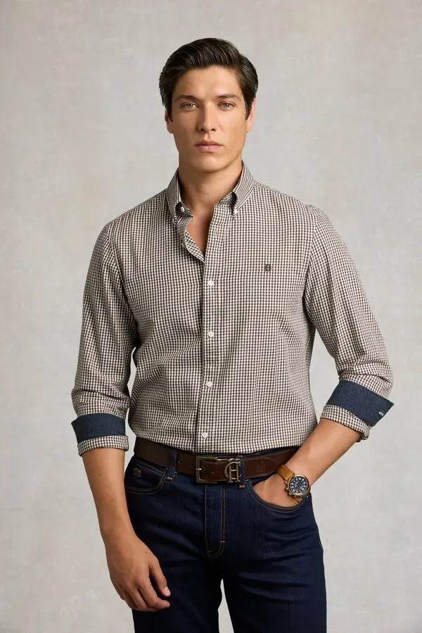Holland Cooper S Classic Fit Button Down Shirt Gingham 's