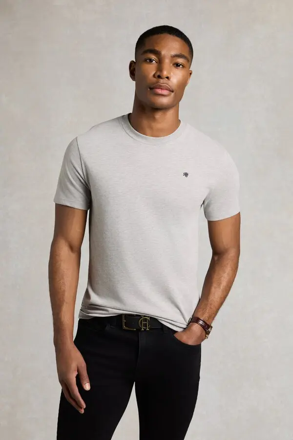 Holland Cooper Crew Neck T-shirt Marl