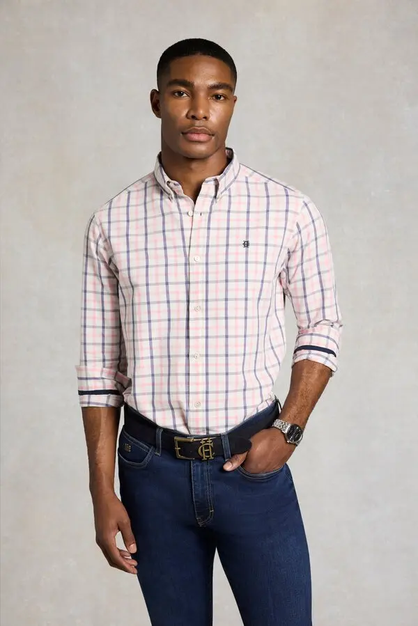 Holland Cooper S Relaxed Fit Button Down Shirt Bourton Check 's