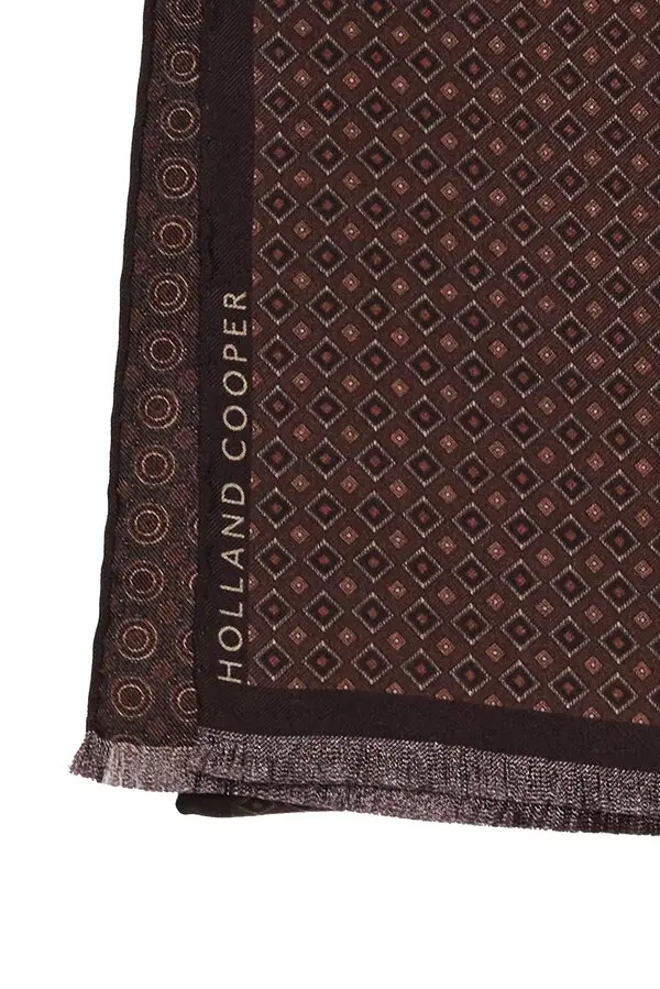 Holland Cooper Silk Scarf Geo
