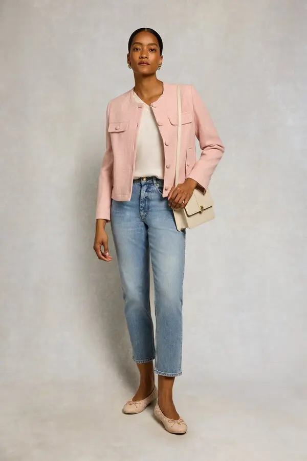 Holland Cooper Mid Rise Straight Cropped Jean Vintage 's