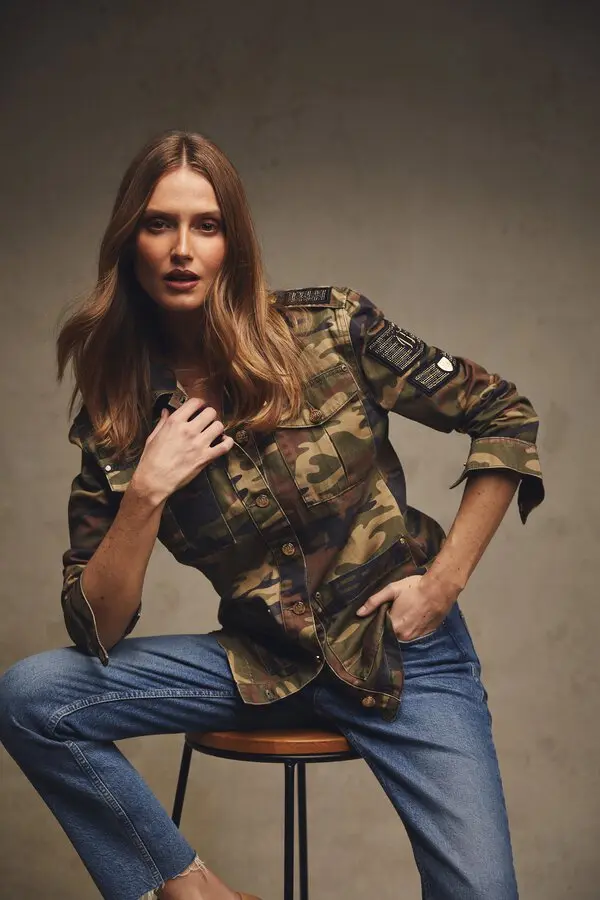 Holland Cooper Premium Artillery Jacket Washed - Camo