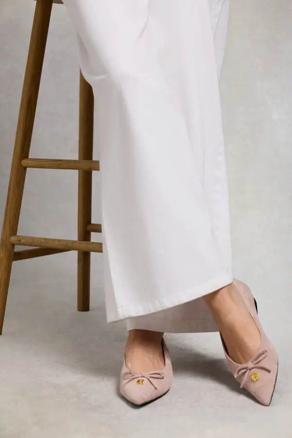 Holland Cooper Pointed Ballet Shoe Suede 's