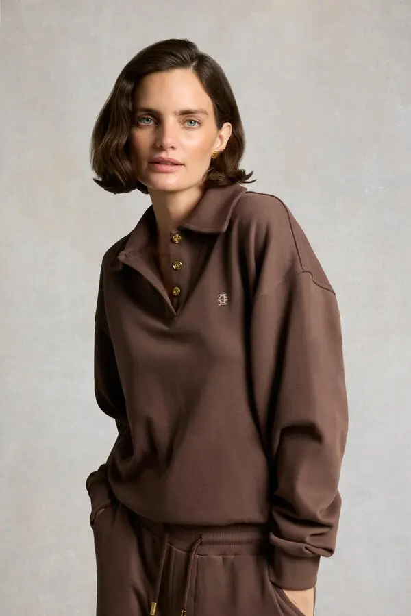 Holland Cooper Barton Quarter Neck Sweat