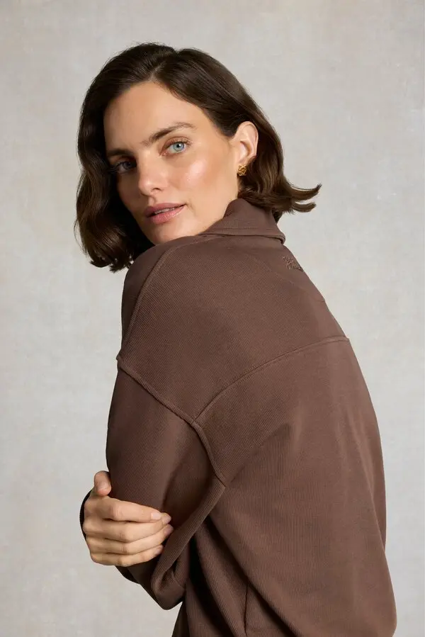 Holland Cooper Barton Quarter Neck Sweat