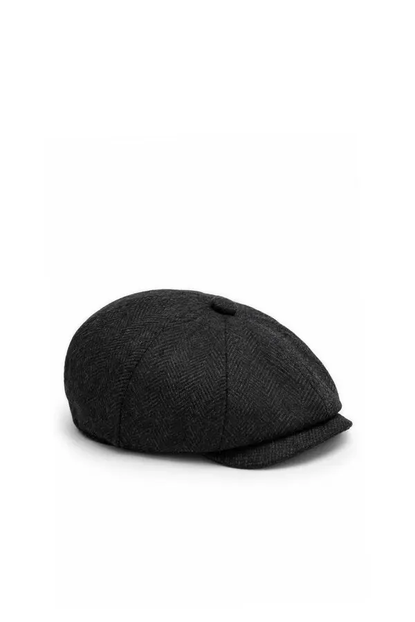 Holland Cooper Ford Estate Cap Large Scale Graphite Herringbone