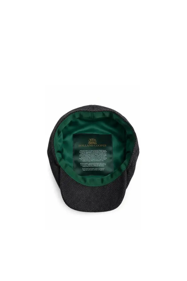 Holland Cooper Ford Estate Cap Large Scale Graphite Herringbone
