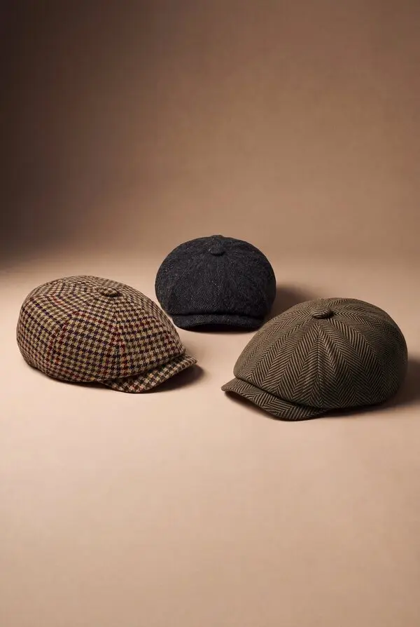 Holland Cooper Ford Estate Cap Large Scale Graphite Herringbone