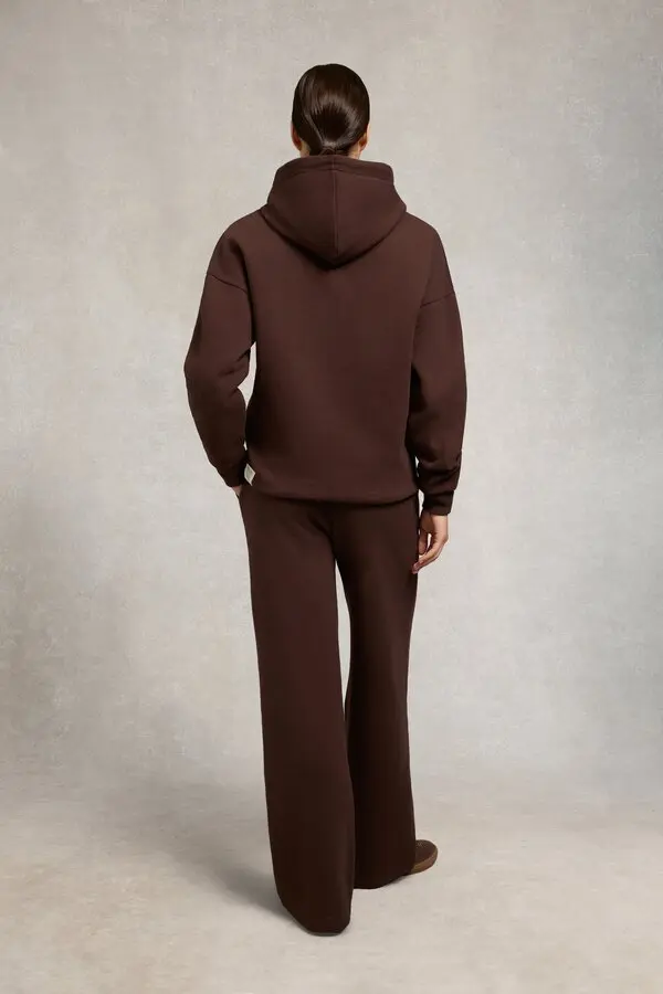 Holland Cooper Relaxed Fit Script Hoodie - Walnut