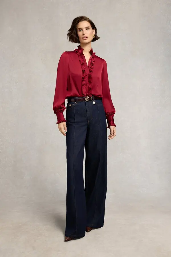 Holland Cooper Ria Ruffle Shirt Deep 's