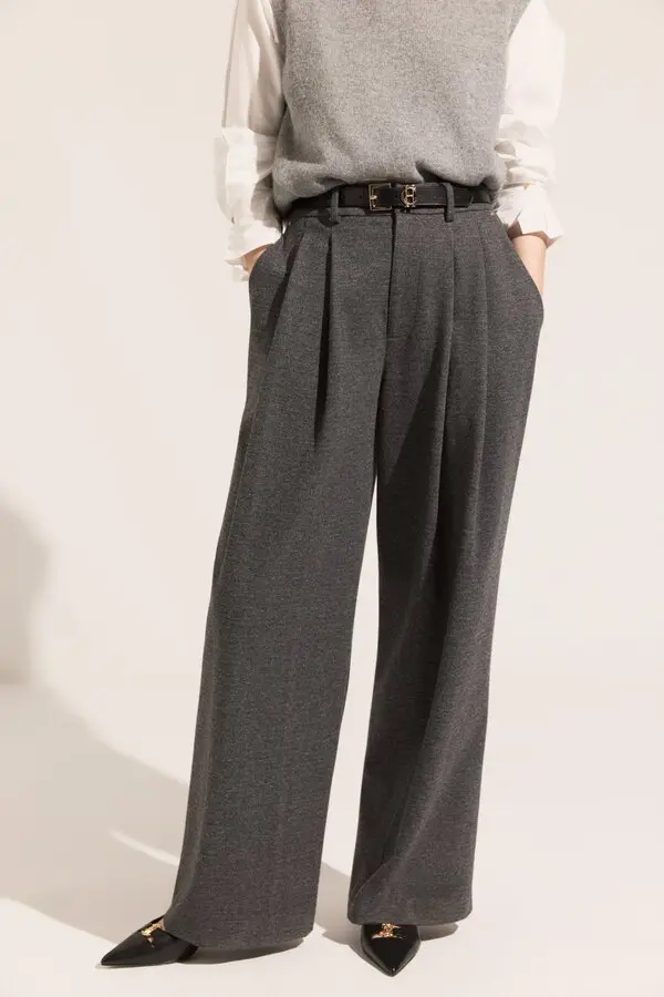 Holland Cooper Richmond Wide Leg Trouser Marl 's