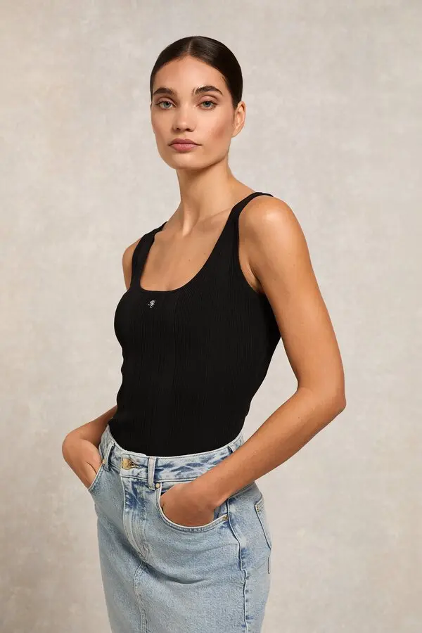 Holland Cooper Ruby Knitted Vest - Black