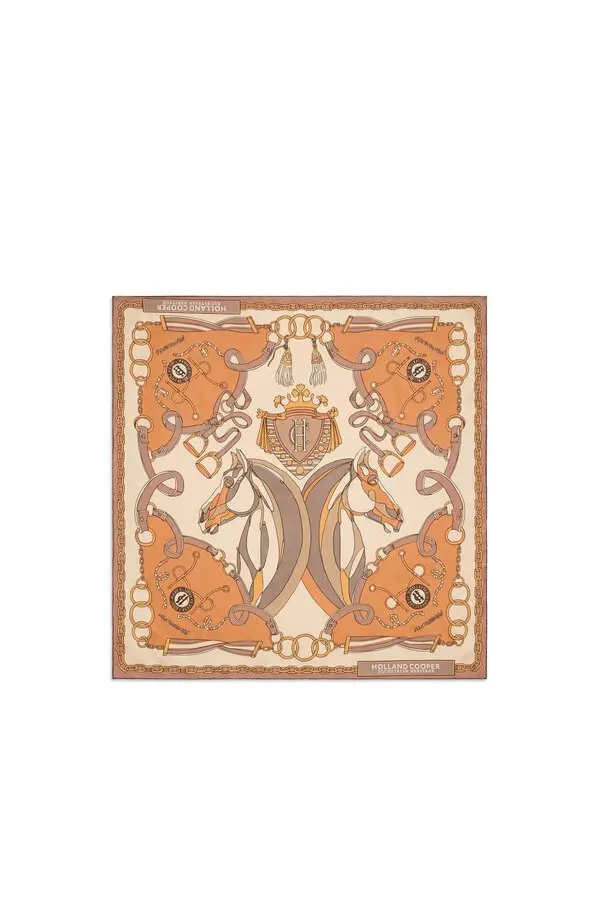 Holland Cooper Silk Scarf Saddle