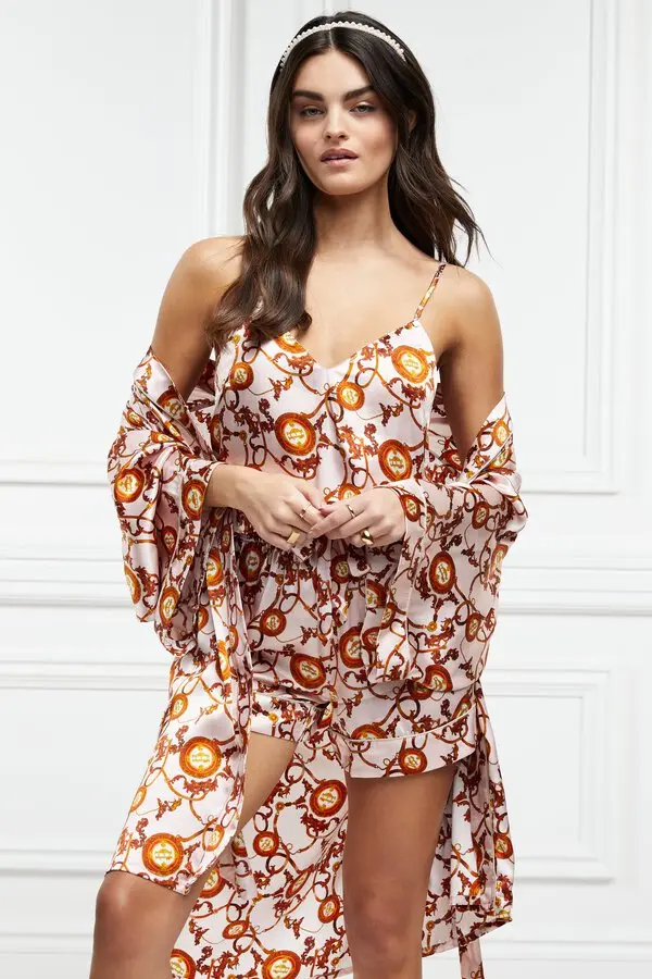 Holland Cooper Silk Dressing Gown 's