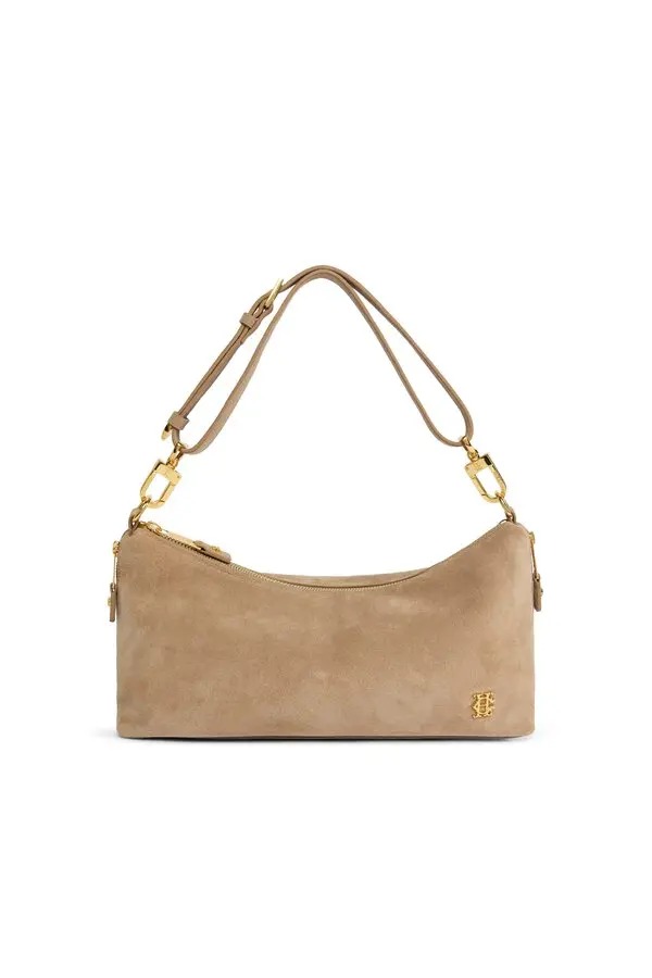 Holland Cooper Slouch Shoulder Bag Suede 's - Taupe