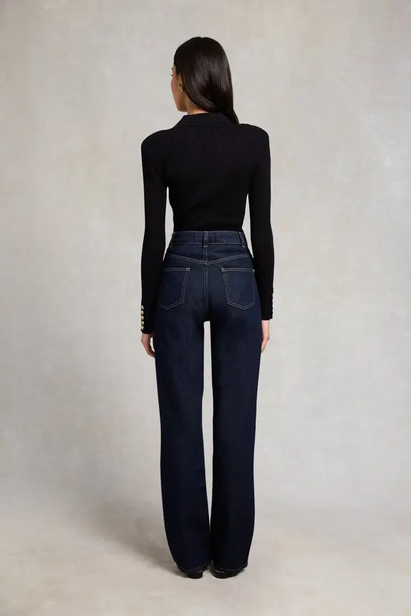 Holland Cooper V-neck Rib Top 's