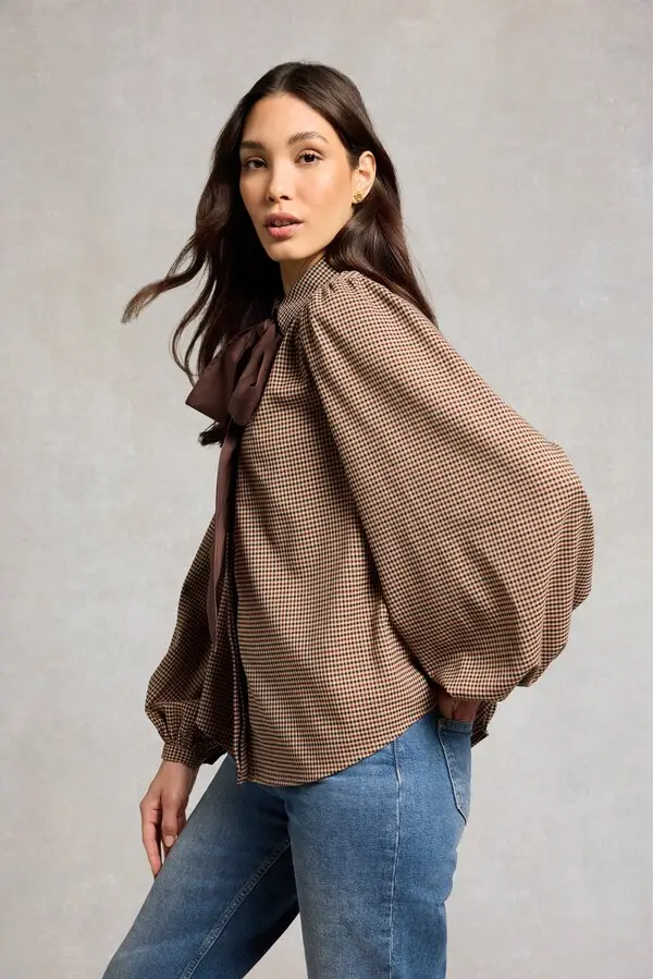 Holland Cooper Burford Blouse Gingham