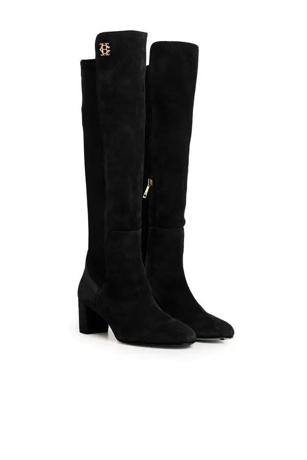 Holland Cooper Albany Mid Heel Boot Suede 's