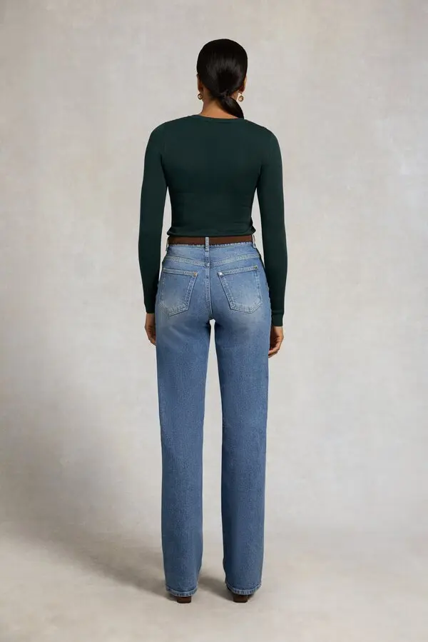 Holland Cooper Buttoned Knit Crew Neck Deep 's