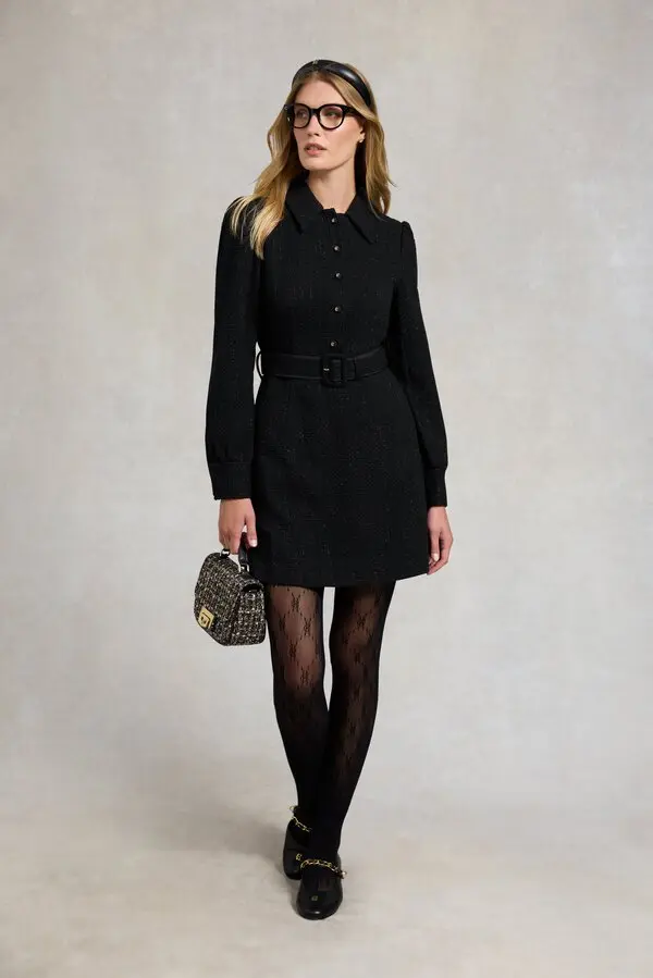 Holland Cooper Alice Collared Mini Dress Sparkle 's