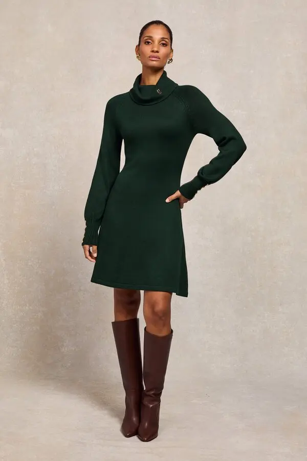 Holland Cooper Chamonix Fit & Flare Dress Deep 's