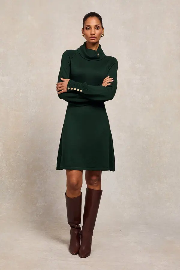 Holland Cooper Chamonix Fit & Flare Dress Deep 's