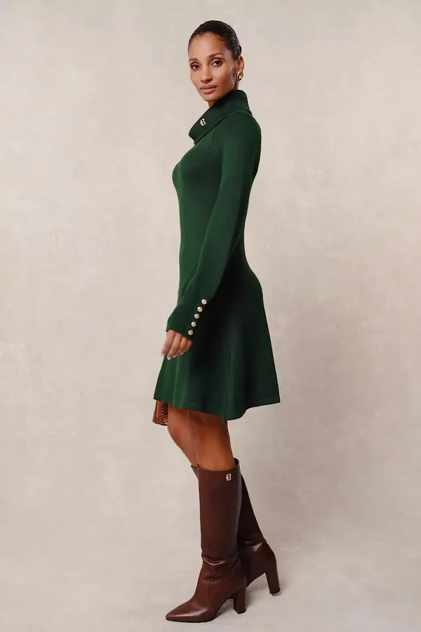 Holland Cooper Chamonix Fit & Flare Dress Deep 's