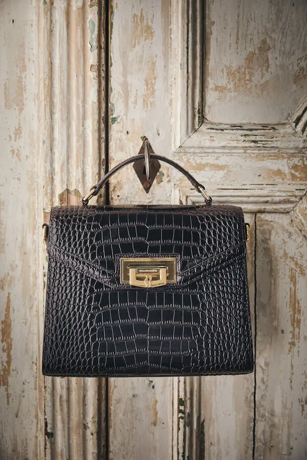 Holland Cooper Cheltenham Bag Berry Croc 's